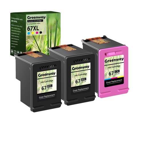 Compatible HP 67XL 67 XL Ink Cartridge for DeskJet Plus 4152 4155 4158 ...