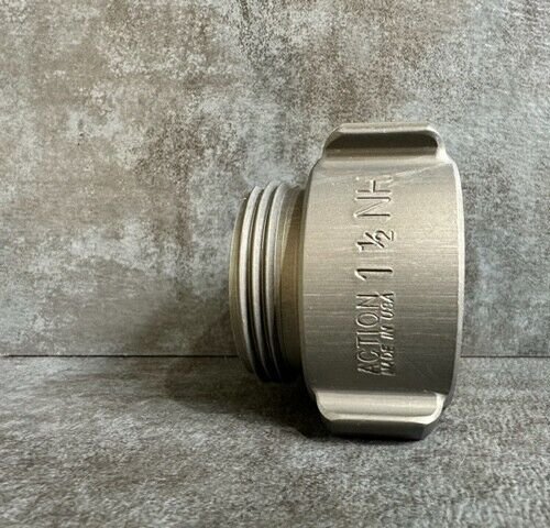 Aluminum Fire Hose Thread Adapter, 1.5" M.NST(NH) x 1" F.NPT Rocker Lug ...