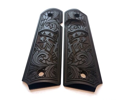 1911 Full Size Grips Engraved Knight Soldier Extreme Polymer | eBay