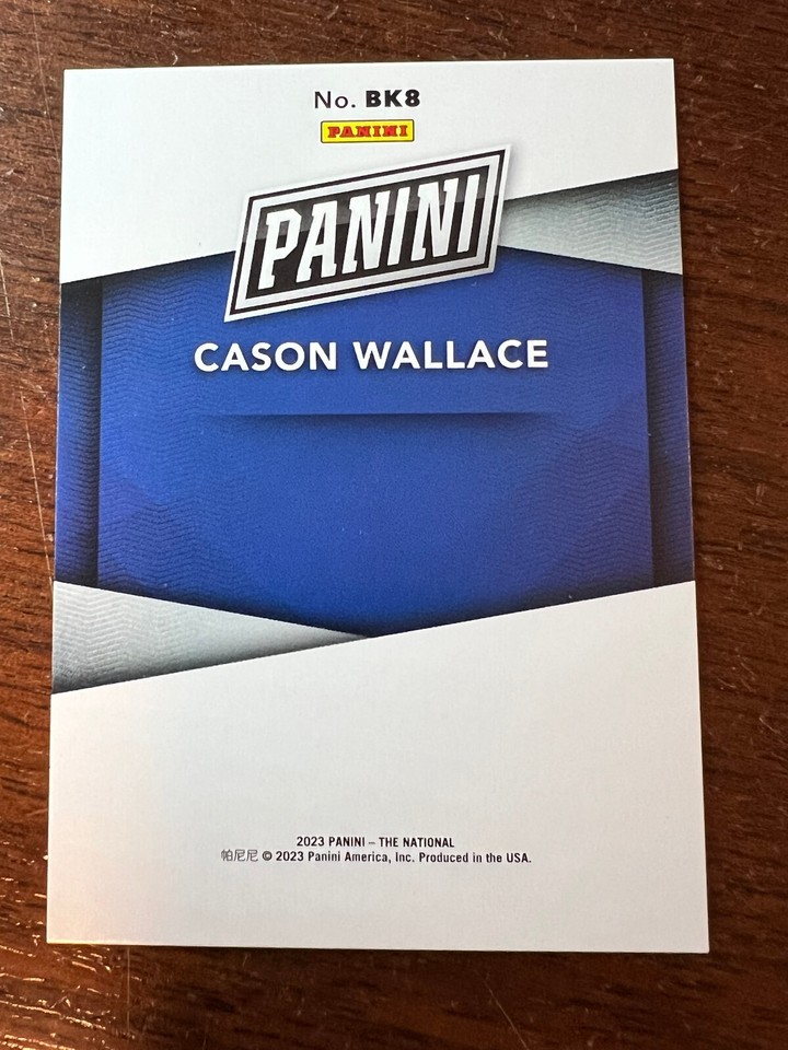2023 Panini THE NATIONAL Cason Wallace OKC Thunder NSCC #BK8 RED /99 | eBay