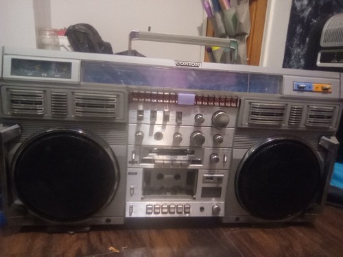 Vintage Huge Conion C-100F AM/FM Dual Cassette Boombox Radio Parts or ...