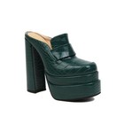 Women's Fashion Square Toe Embossed Platform Block Heel Sandal Shoes ...