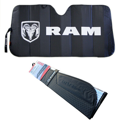Dodge Ram Car Truck Black Windshield Front Folding Sun Shade Sunshade ...