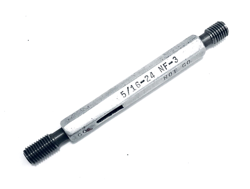 THREAD PLUG GAGE 5/16-24 NF-3 GO NOGO PD .2854 / .2878 Inspection ...