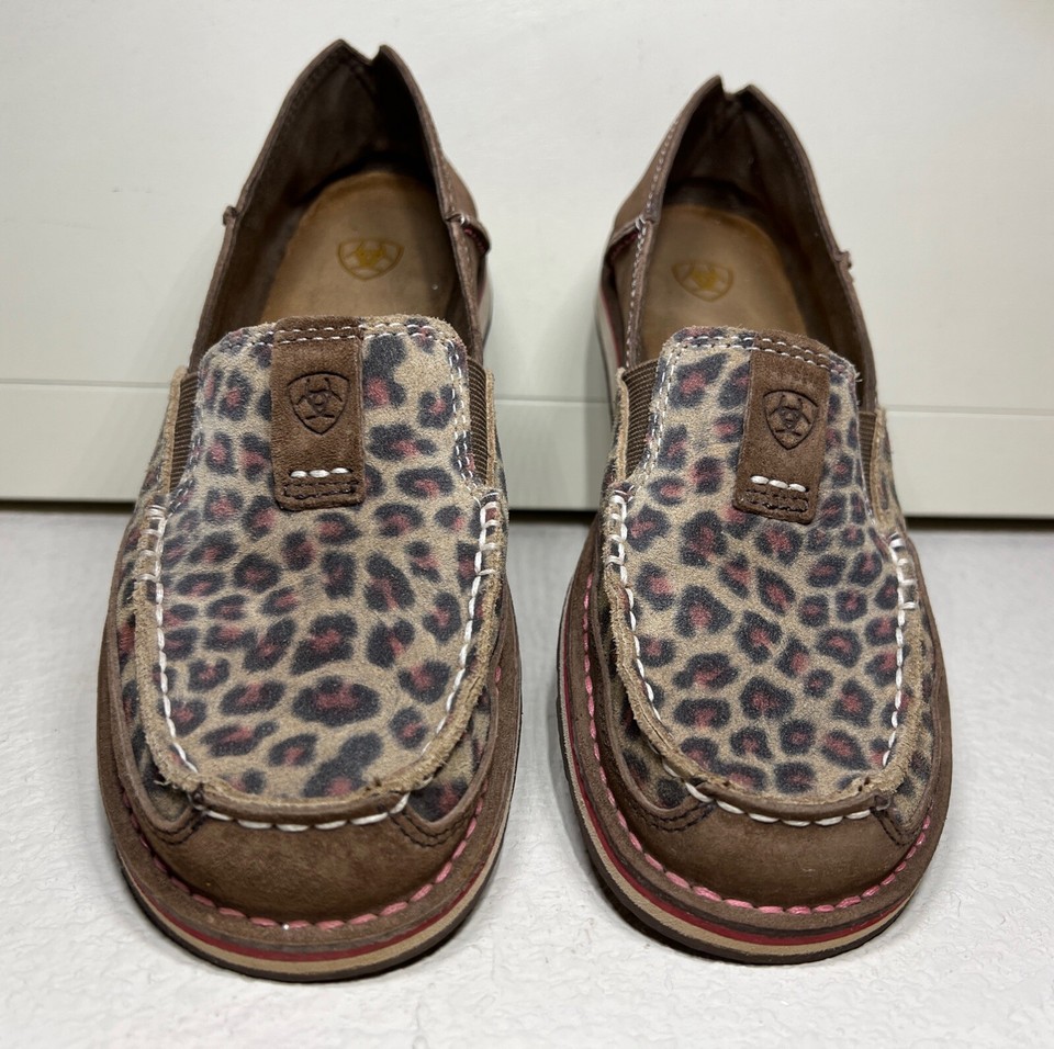 Ariat Cruisers Brown Leopard Print Slip-On Loafers Women's Size 7B | eBay