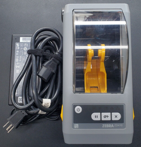 Zebra ZD410 Printer Direct Thermal Label + Power Supply and USB Cable ...