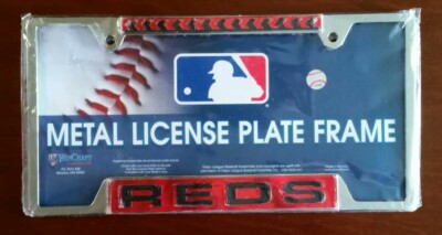 Cincinnati Reds WinCraft 4-Tab Style Inlaid Metal License Plate Frame ...