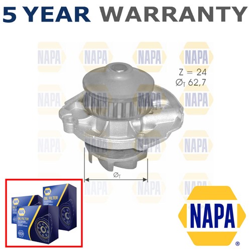 NAPA Water Pump Fits Fiat Punto 1993-2002 Panda 2003-2012 1.0 1.1 1.2 ...