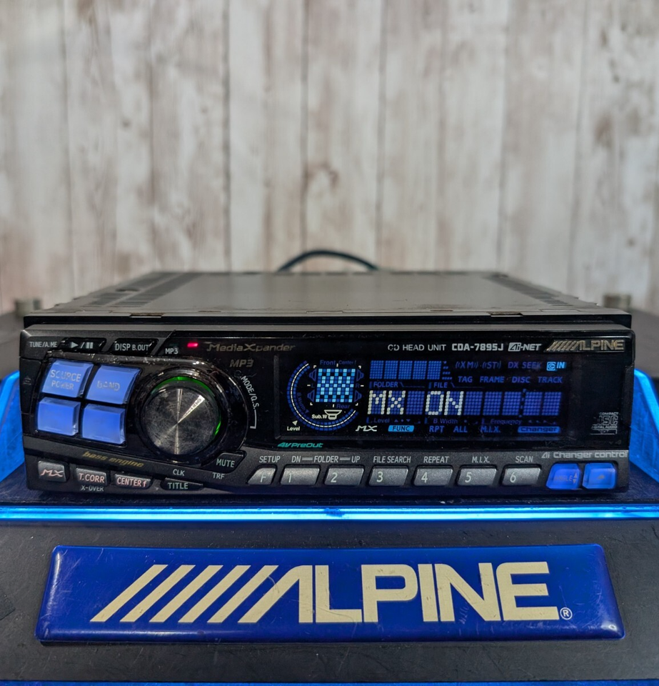 ALPINE CDA-7895J 1DIN Car Audio CD Player AUX MP3 w/Remote tested ...