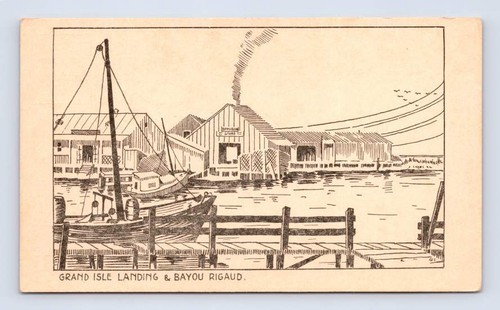 Grand Isle Landing & Bayou Rigaud ~ Jefferson Parish Louisiana Antique ...