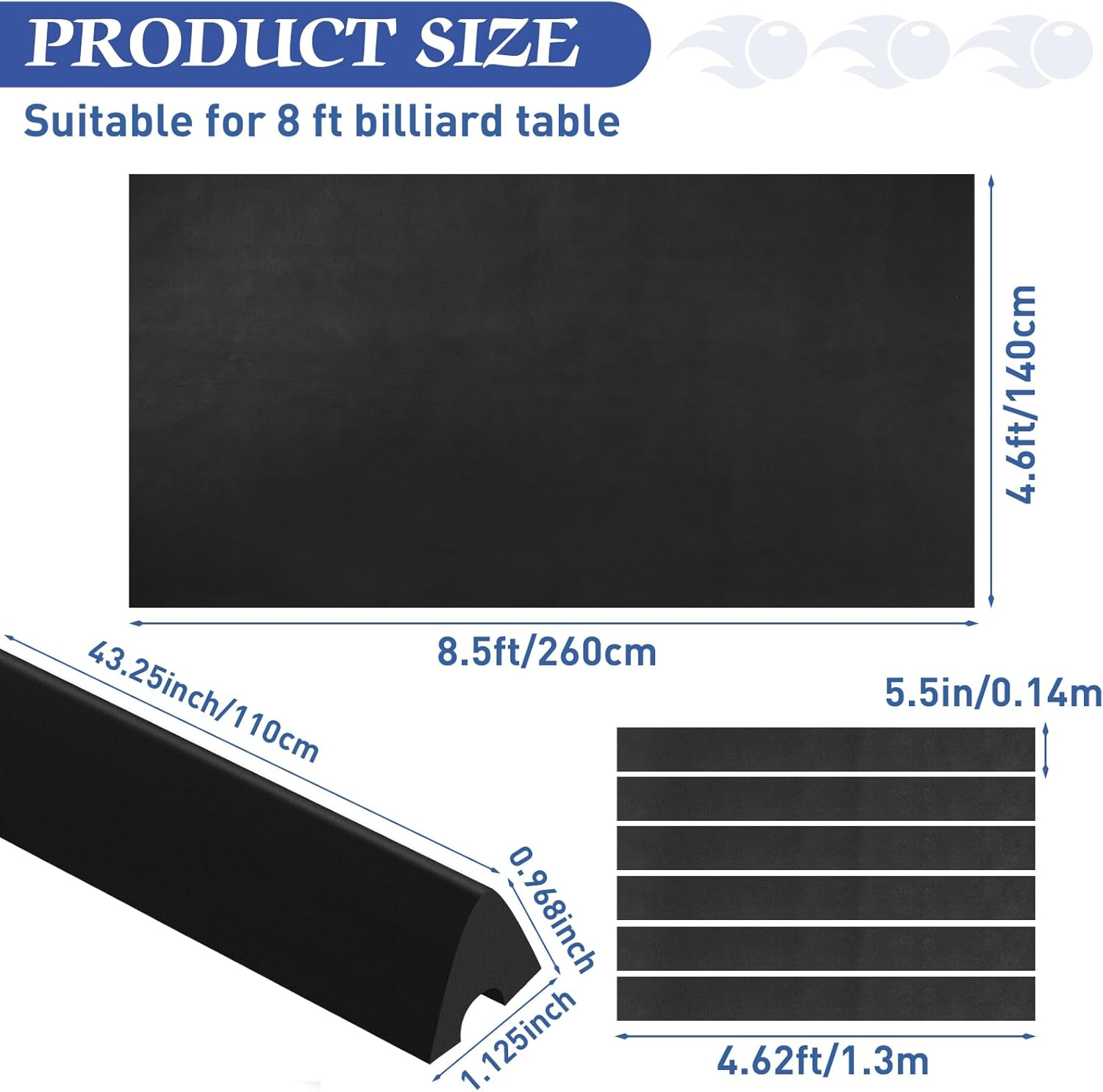 Billiard Cloth for 8 Ft Pool Table Pre Cut Pool Table Felt Billiard ...