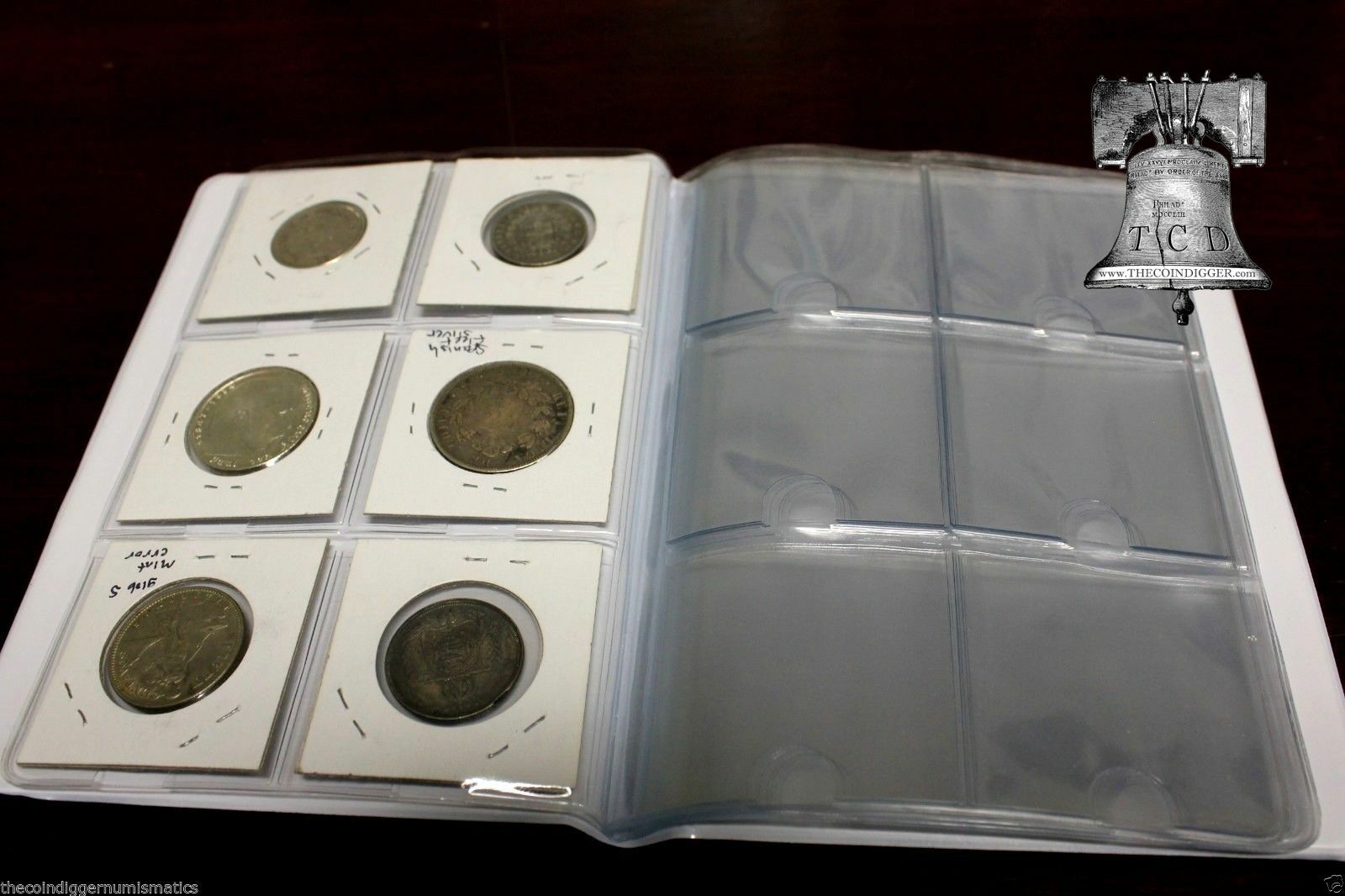 Whitman Coin Holder 2x2 Album 12 24 60 80 Pocket Wallet Storage Book of ...