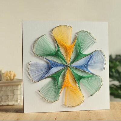 Creative String Craft Pin String Art Kit for Childern DIY - Flower ...