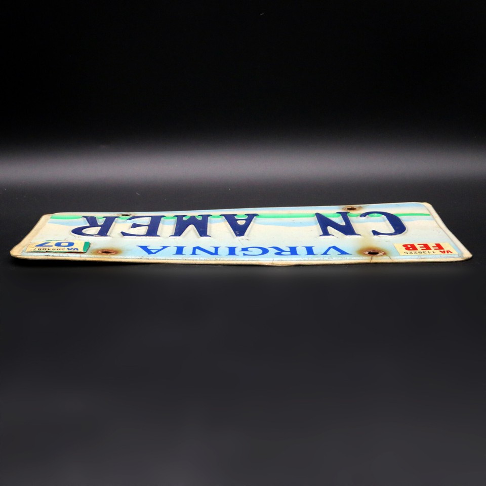 2007 Virginia CN AMER Personalized License Plate Expired Car Tag ...