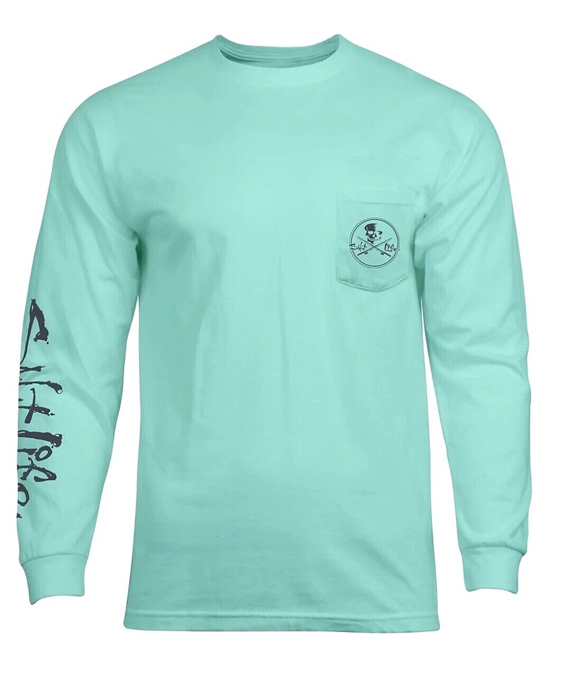 Salt life Big & Tall "Skull & Poles"Men's Long Sleeve Graphic T-Shirt ...