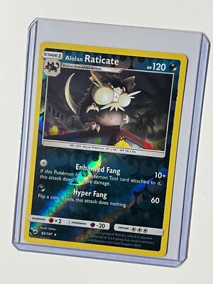 Pokemon Card Burning Shadows Alolan Raticate 82/147 Reverse Holo 2017 ...