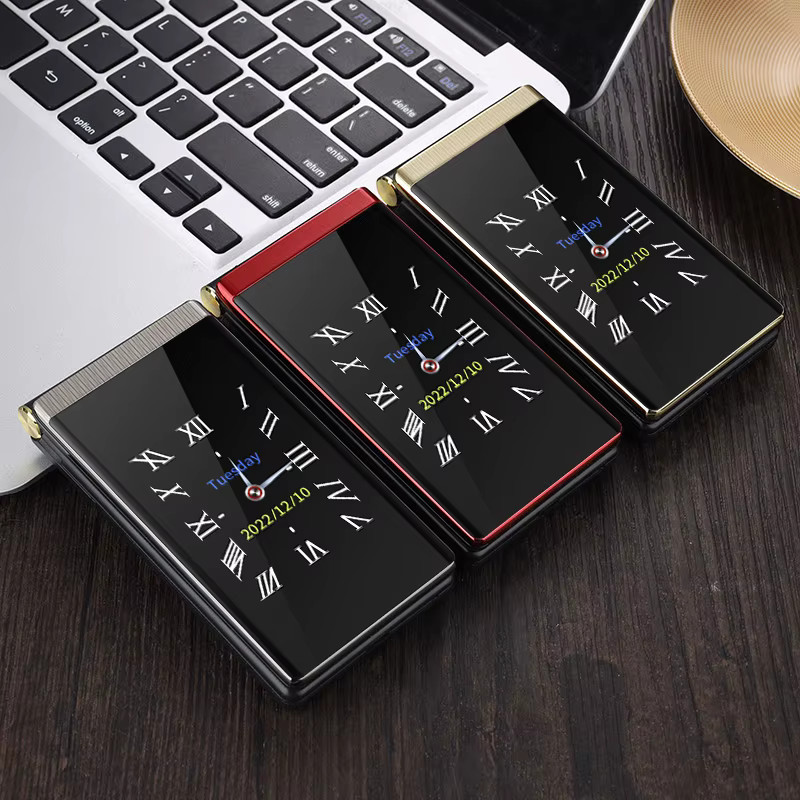 New GSM 2G 2.8inches Flip Mobile Phone Dual SIM Cards MTK Double ...