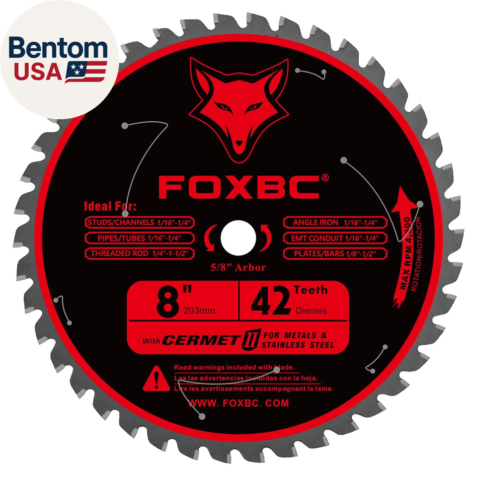 8 Inch Metal Steel Cutting Circular Saw Blade 42 Teeth, Cermet Carbide ...