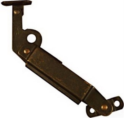 National Hardware Brass Steel Center Mount Spring Lid Support 7.6 in ...