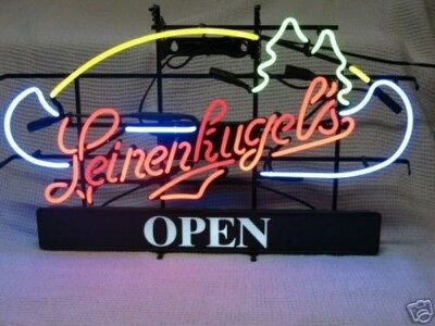 Leinenkugel's Canoe Beer Open Neon Light Sign 20"x16" From USA | eBay