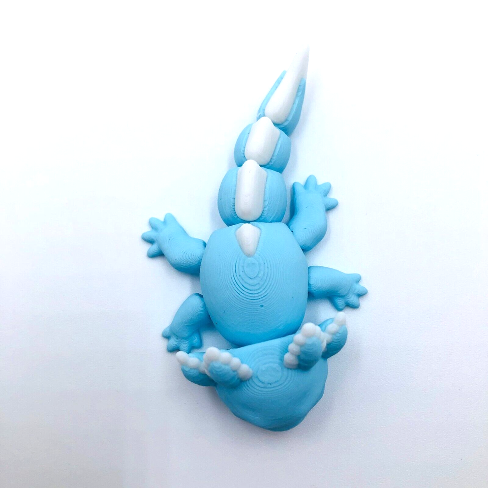 3D Printed Axolotl Blue Pop Axo Cute Adorable Baby Mud Puppy White US ...