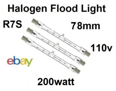 R7 Tungsten Halogen Linear Security Floodlight Tube Bulbs 200watt ...