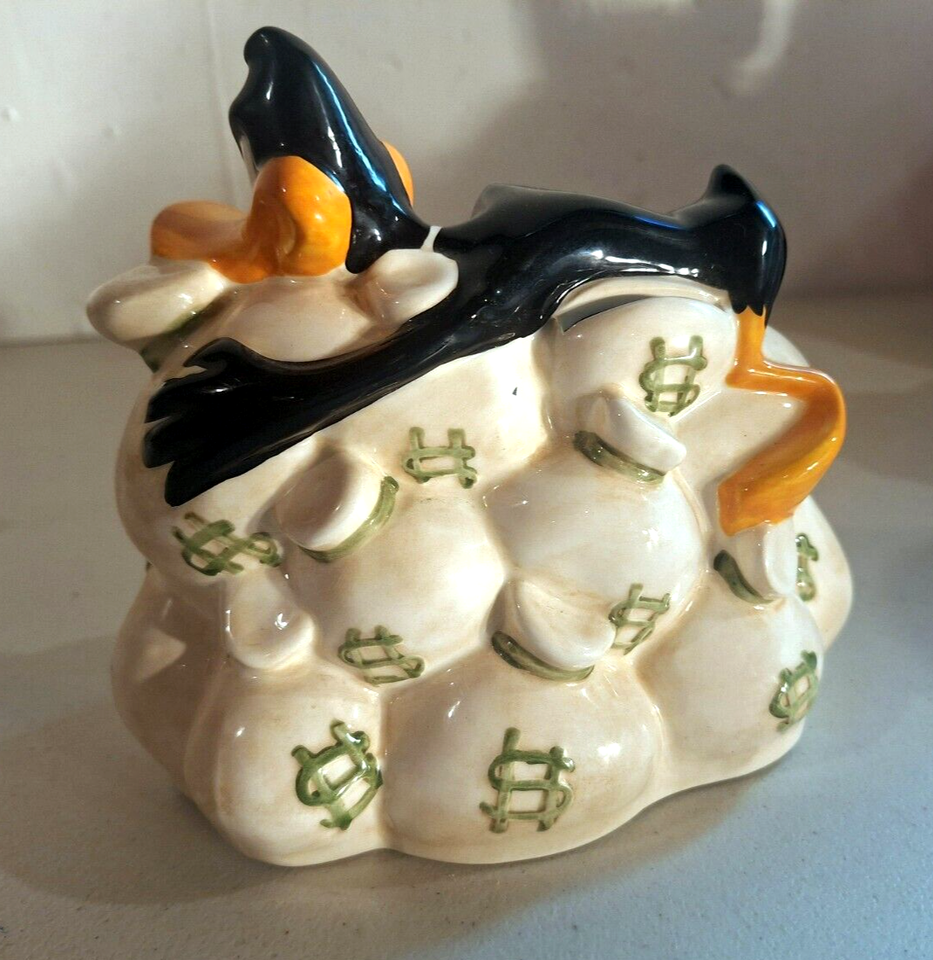 Extremely rare! Daffy Duck money bags coin bank. Looney Tunes. Warner ...