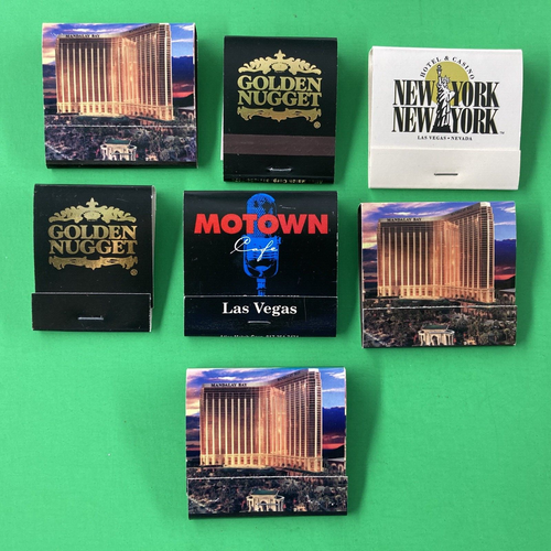 7 vintage Las Vegas Casino Matchbooks Golden Nugget NY NY Mandalay Bay ...