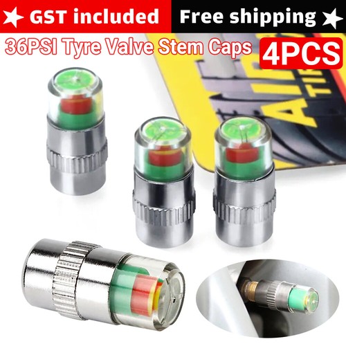 Pressure Indicator Monitor Sensor bike Car Tyre Valve Stem Caps with ...