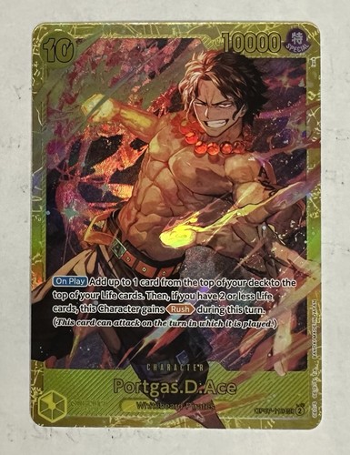 One Piece Card Secret Rare Portgas D. Ace OP07-119 SEC Alt Art NM ...