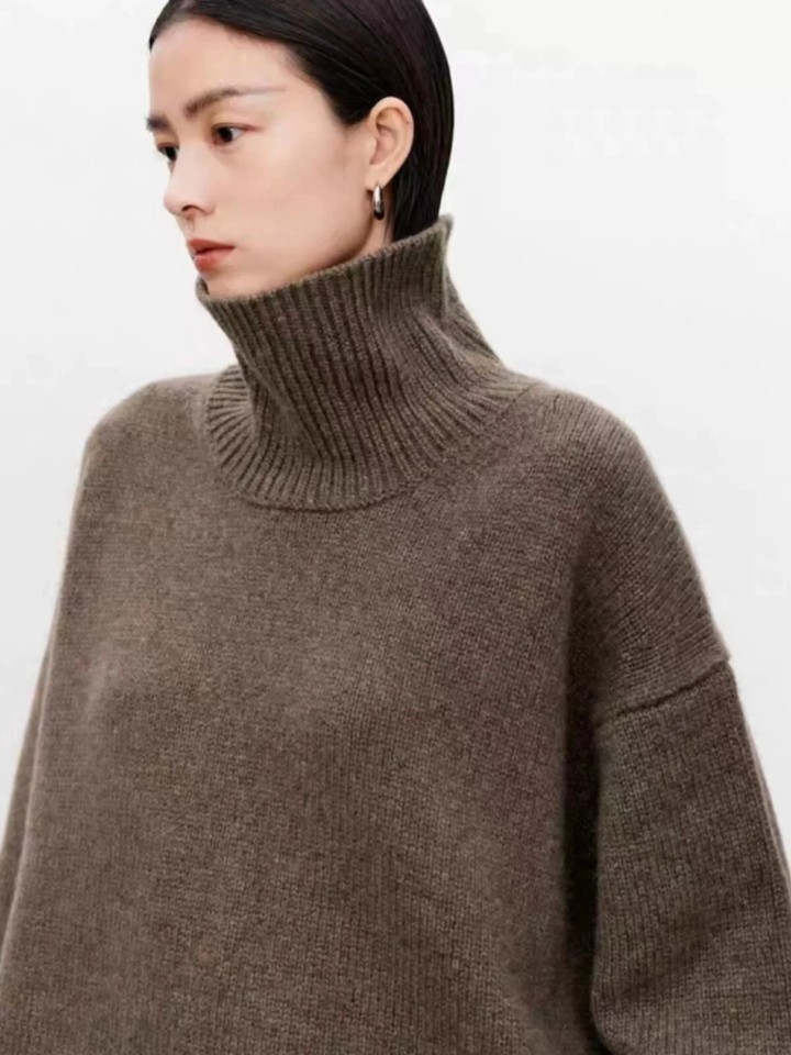 100% Cashmere Sweater Women's Winter Turtleneck Sweater Base Wool ...