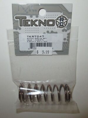 Tekno RC Shock Spring Set (Rear,1.3x8.875, 3.22LB/IN) (63MM, Red) # ...