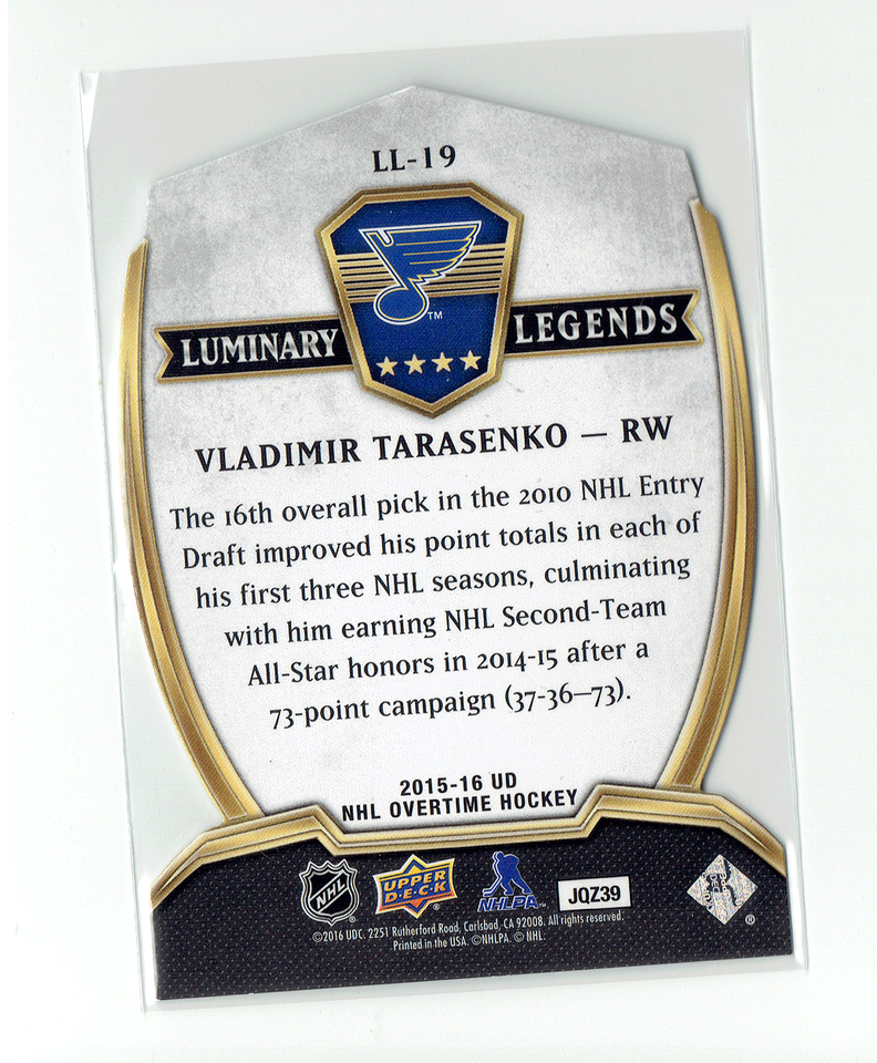 2015-16 Upper Deck Overtime Luminary Legends Die Cut #LL-19 Vladimir ...