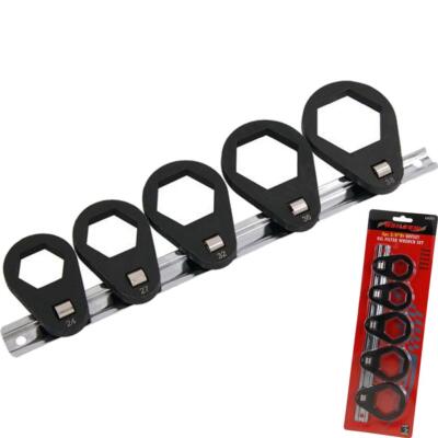 Neilsen 5pc Oil Filter Offset Low Profile Spanner Wrench 24mm - 38mm ...
