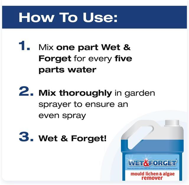 Wet & Forget Mould Lichen & Algae Remover Outdoor Cleaning Solution ...