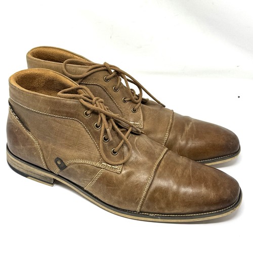 Steve Madden Cap Toe Chukka Ankle Boots Men's Sz 12 Brown Leather | eBay