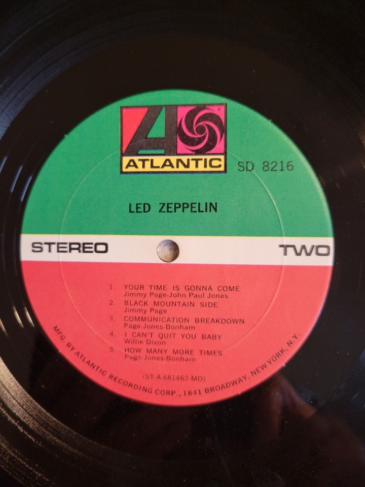 1969 Led Zeppelin First Album, First Pressing Atlantic | eBay