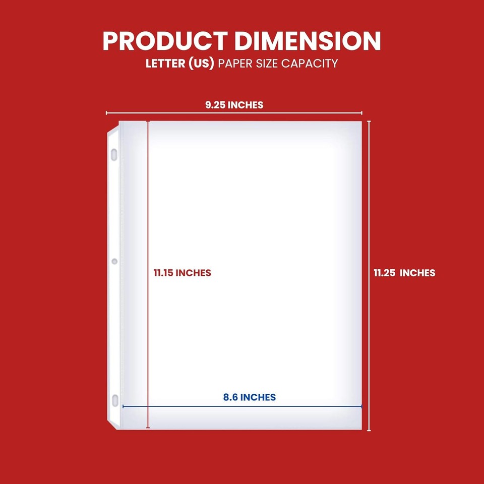 OfficeWerks 500 Sheet Protectors, 8.5X11 Inch Clear Page 8.5 x 11 Inch ...