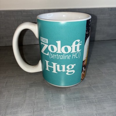 Highly Sought After RARE Zoloft Hug Mug see Reddit Threads About This Mug lol | eBay