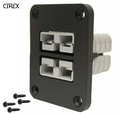 Dual Flush Mount 50 Amp Anderson Plug Mounting Bracket Panel Caravan ...