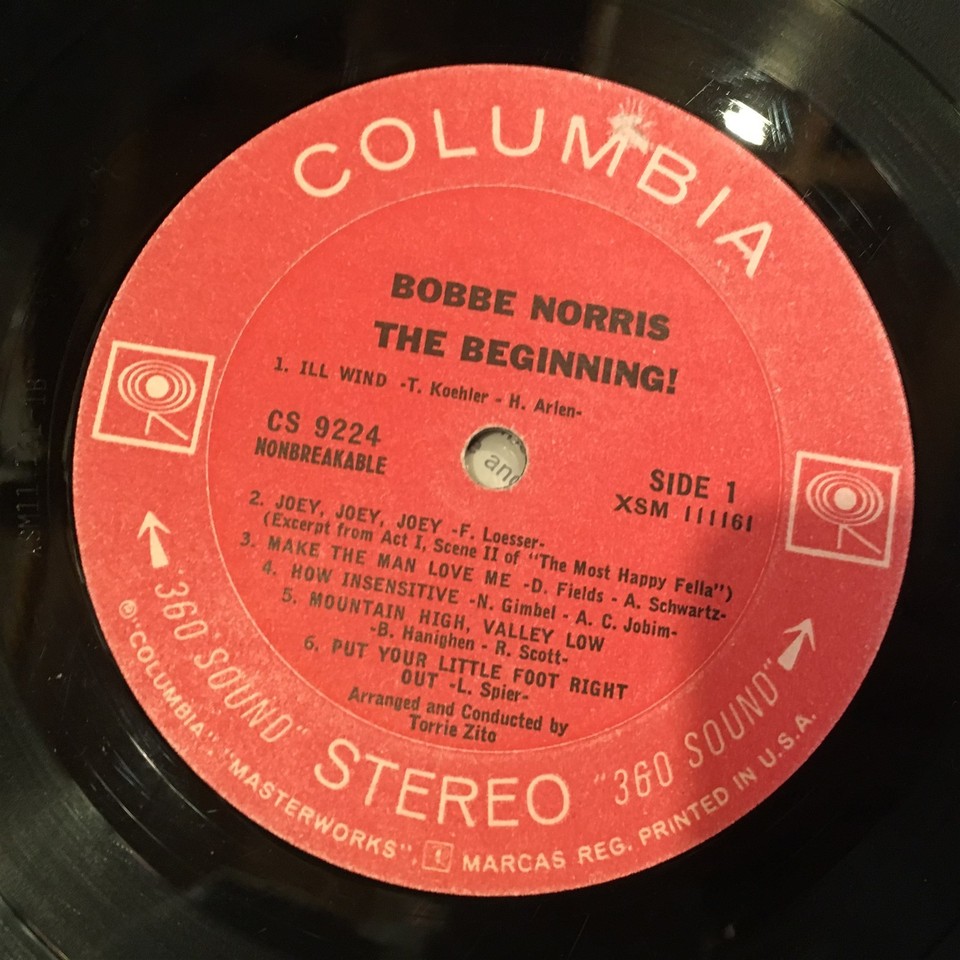 [SOUL/JAZZ]~VG LP~BOBBE NORRIS~The Beginning~{OG 1966~COLUMBIA~360-2 ...