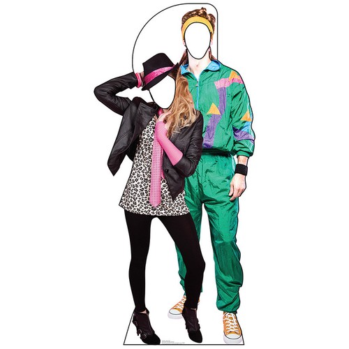 80s COUPLE Stand-In CARDBOARD CUTOUT Standup Standee Standin Eighties 2 ...