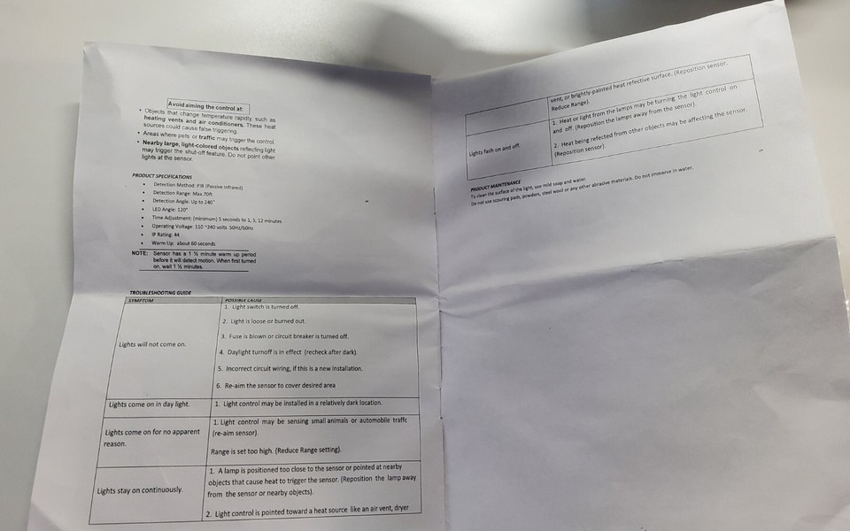 Intertek 2 head Security With Motion Sensor/LED security Light-NEW | eBay