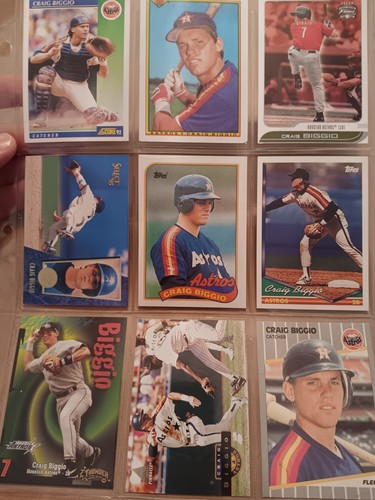 Lot of 9 Craig Biggio Houston Astros baseball cards | eBay