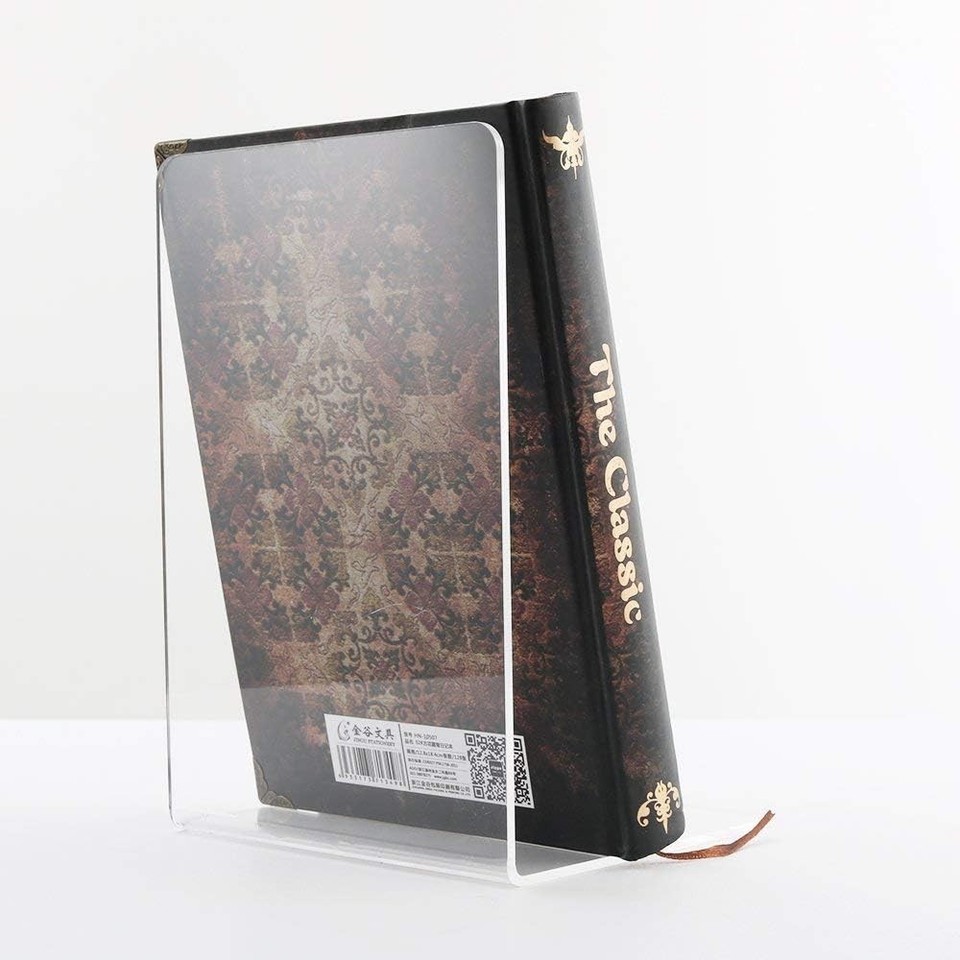 Elegant 6pcs Acrylic Bookends Set - Non-Slip Heavy-Duty Decor for Home ...