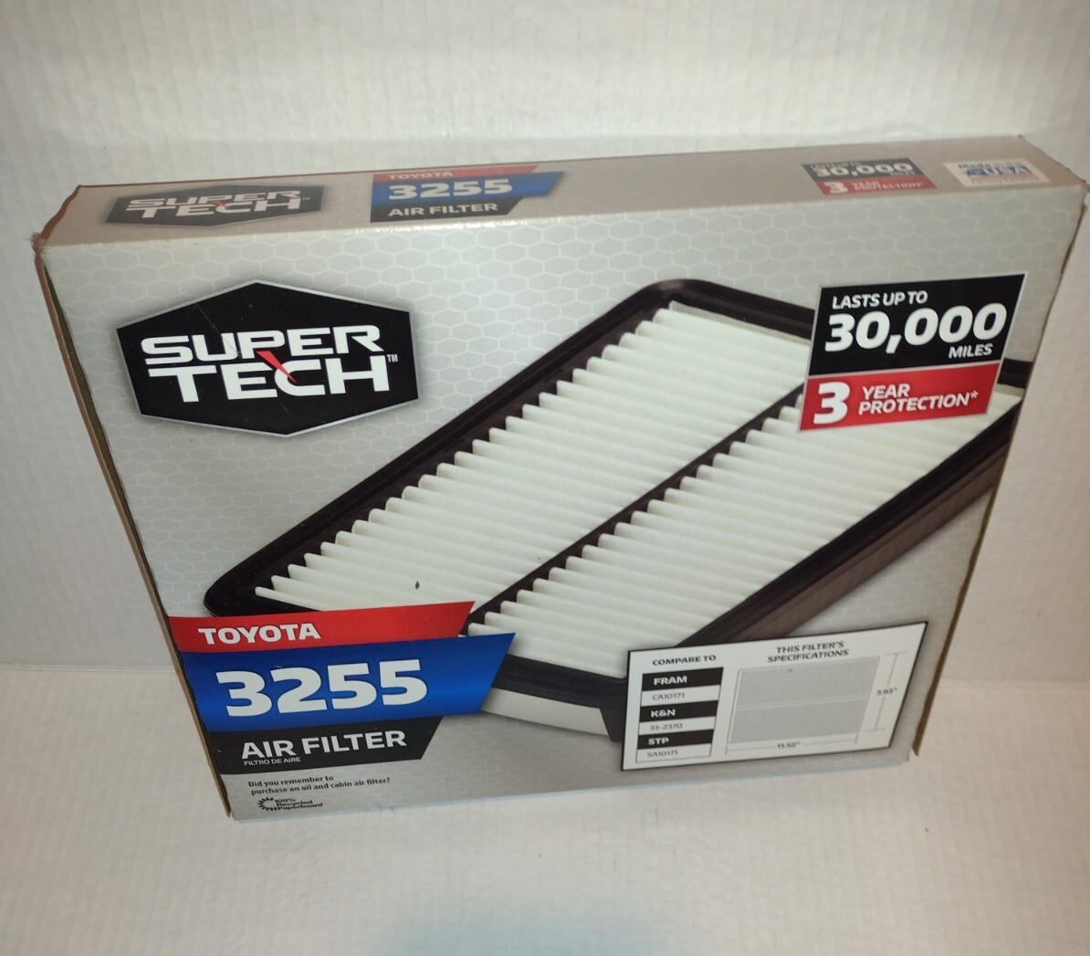 SUPERTECH 3255 - Cross reference air filters