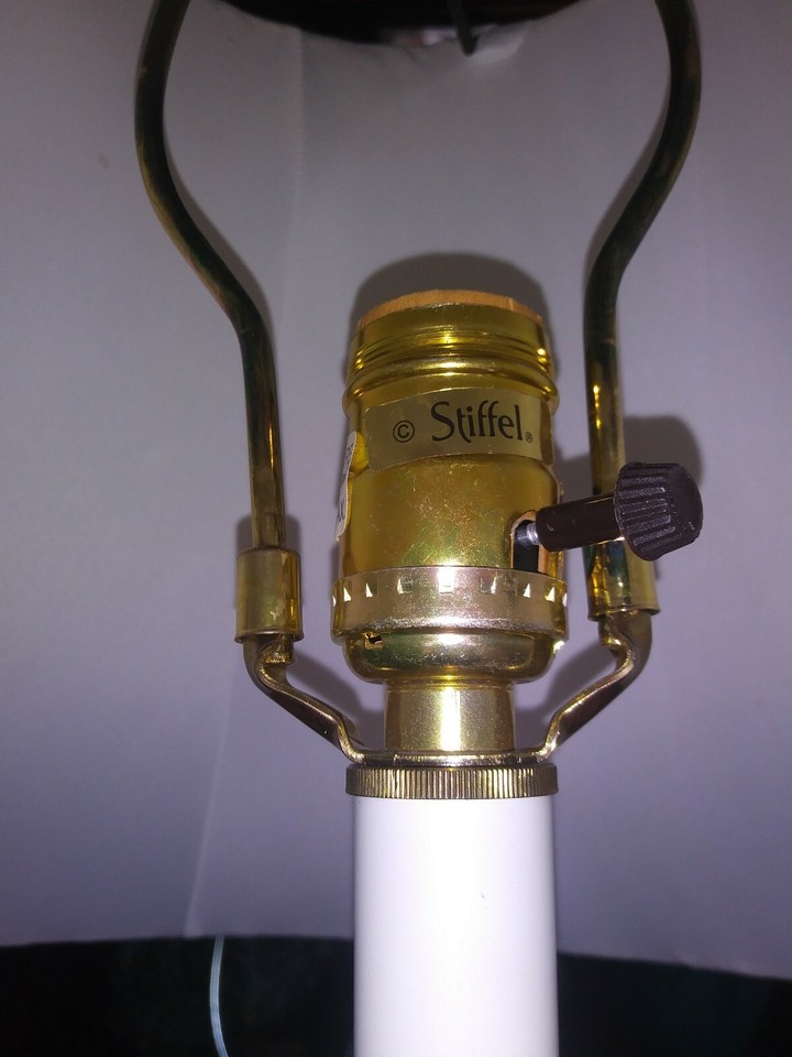 Vtg Stiffel Brass Torch Flame Finial Table Lamp 33" tall Hollywood ...