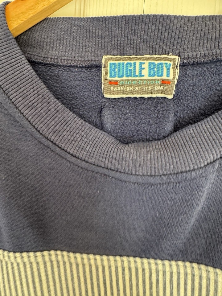 Bugle Boy Vintage Sweater Crewneck Women Men 90s Blue | eBay