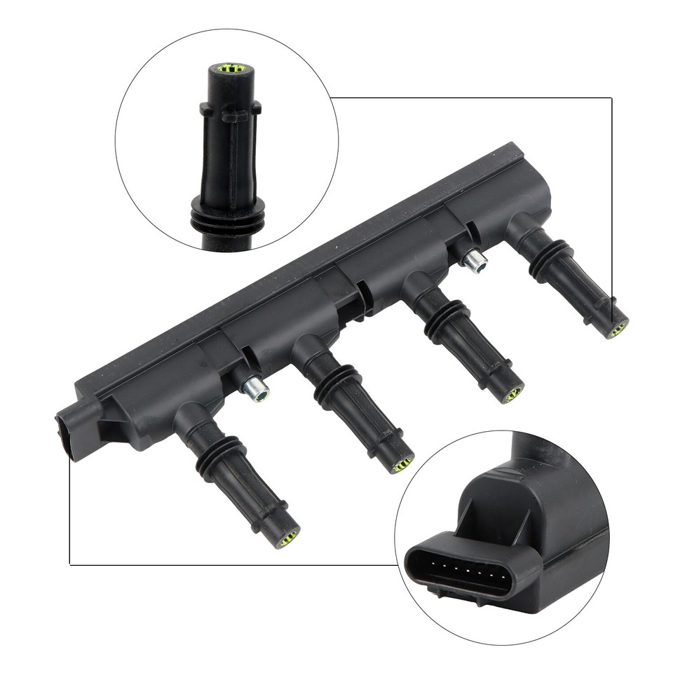 Ignition Coil + 4X Iridium Spark Plugs UF669 UF-669 For Buick Chevrolet ...