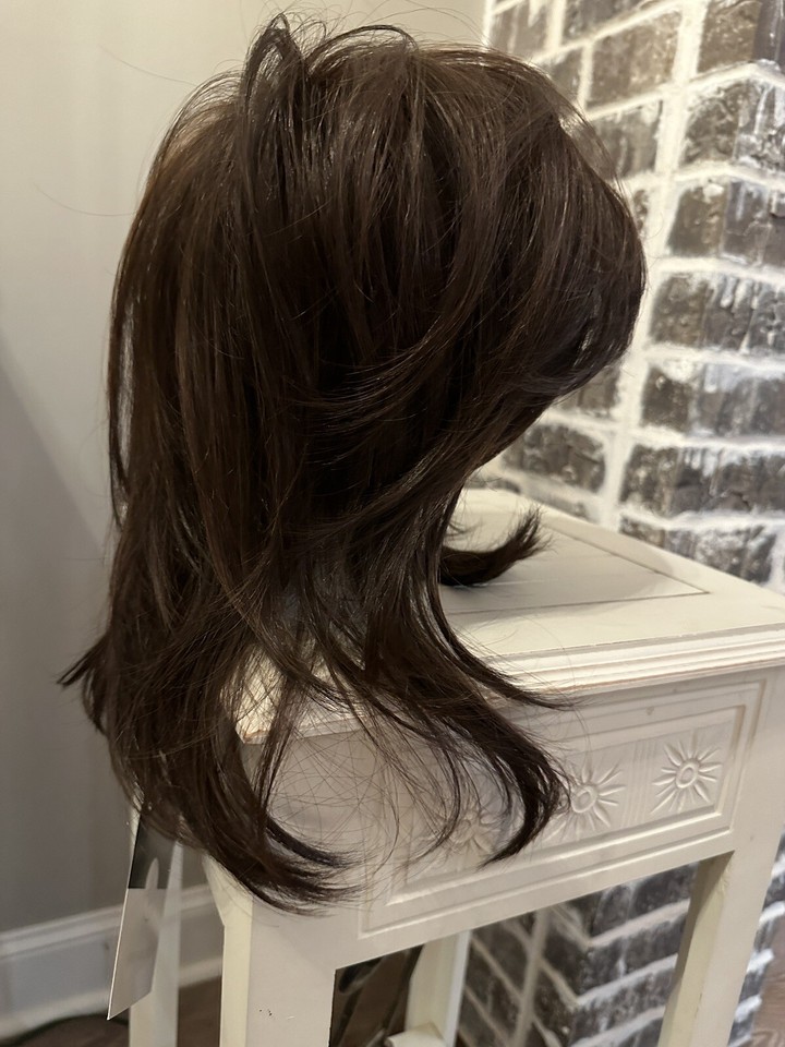 LUMINOUS Wig by TONI BRATTIN, Mid Length Layered Wig, Medium Brown Size ...